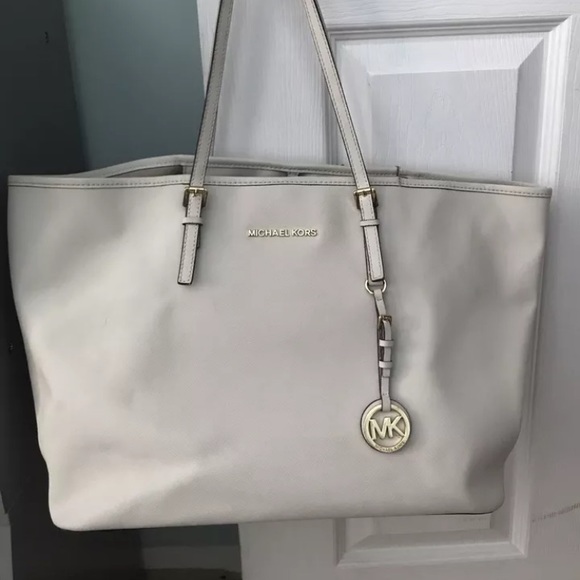Michael Kors | Bags | Michael Kors Large White Tote | Poshmark